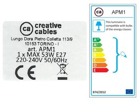 creative cables Fermaluce monochrome, kovové nástěnné svítidlo s ohnutou prodlužovací trubičkou Barva: Bílá