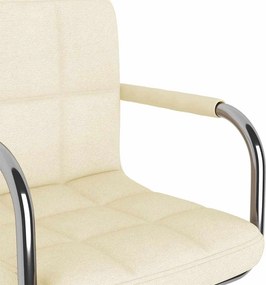 Otočná jídelní židle krémová textil 3088157