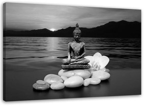 Gario Obraz na plátně Obrázek Buddhy na kamenech Rozměry: 60 x 40 cm