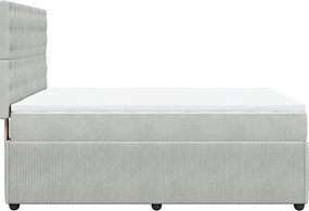 Box spring postel s matrací světle šedá 140x190 cm samet 3292346