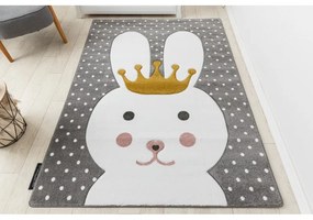 Dywany Łuszczów Dětský kusový koberec Petit Bunny grey - 140x190 cm