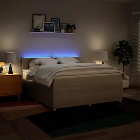 Box spring postel s matrací krémová 180x200 cm textil 3289833