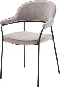 Béžová jídelní židle s područkami Kindersley – Unique Furniture