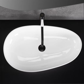 Rea Sandra, umyvadlo na desku 650x400x130 mm, bílá lesklá, REA-U8423