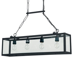 Závěsné svítidlo Ideal lux 092942 IGOR SP4 NERO 4xE27 60W černá Závěsná svítidla