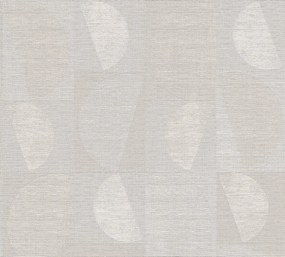 Vliesová tapeta geometrický vzor, šedá, béžová, krémová 663-04 / Tapety na zeď Balade (0,53 x 10,05 m) Dekens