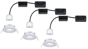 Paulmann 94299 Nova Mini, bílé bodovky, 3x4W LED 2700K, prům. 6,5cm, IP44