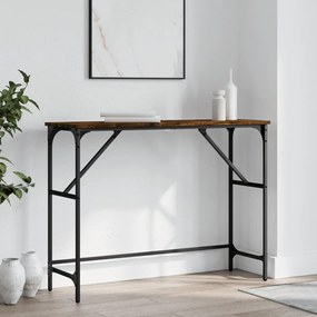 vidaXL Konzolový stolek 100 x 32 x 75 cm kompozitní dřevo [834056] Barva: kouřový dub
