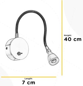 ONLI - LED Flexibilní lampička LEXI LED/1W/230V 4000K bílá