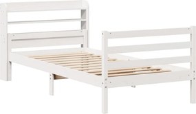 Rám postele s čelem bez matrace bílý 100x200 cm 3306681