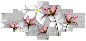 Obraz květinové abstrakce (210x100 cm)