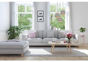 Závěsné svítidlo Boho, 3x jutové/šedé textilní stínítko, o