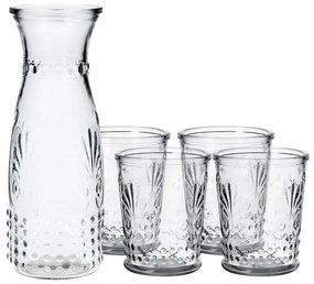 Karafa LORENS 2 se čtyřmi skleničkami SS21 987315