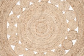 Kulatý koberec Elis, přírodní barva, 200x200