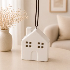 Porcelánový domek na zavěšení 7,4 cm