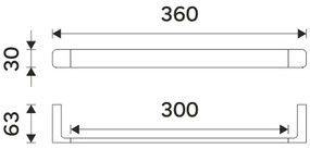 Nimco Držák na ručníky, 36 cm MAYA - MA 29035-26
