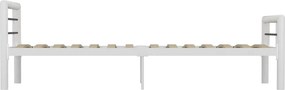 Rám postele bíločerný kov 100 x 200 cm 284545