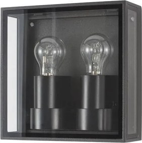 NV 9197702 Venkovní nástěnné svítidlo SORREN antracitový hliník a čiré sklo E27 2x12W 220-240V bez žárovky IP65 - NOVA LUCE