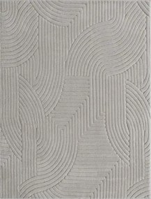 HOMCOM koberec do obývacího pokoje 160x120 cm, krátký vlas, moderní design, neklouzavý spodek, strojově tkaný, šedý