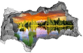 Wallmuralia Nálepka fototapeta 3D výhled Řeka v lese 95x73 cm