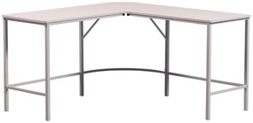OnaDnes -20% Hoorns Krémově bílý lakovaný rohový pracovní stůl Michael 135 x 135 cm