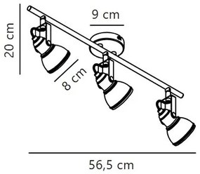 Nordlux - Bodové svítidlo ASLAK 3xGU10/35W/230V