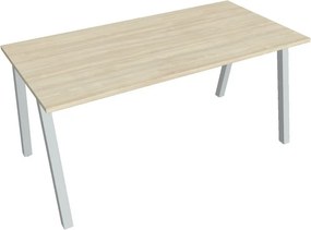 Kancelářský stůl jednací Hobis UJA 1600, deskaakát, bílá RAL 9016