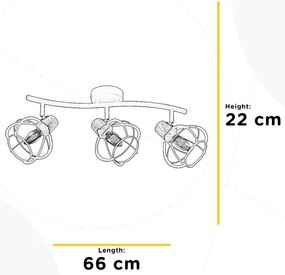 ONLI - Bodové svítidlo GINGER 3xE14/6W/230V