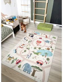 Dywany Łuszczów Dětský kusový koberec Bambino 1165 Zoo beige ROZMĚR: 140x190