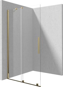 Deante Prizma sprchová zástěna walk-in 120 cm zlatá lesk/průhledné sklo KTJ_Z32R