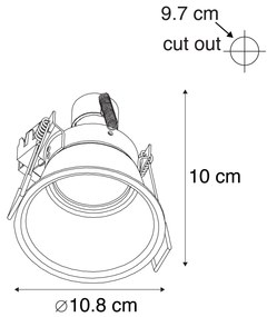 Sada 6 moderních zapuštěných bodových světel bílá AR70 - Dept