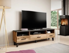 TV stolek Lotta 180 cm dub wotan/černý