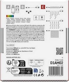 Propojovací vánoční řetěz bez zdroje EMOS Connecting D1AM02 ZY2176 50LED 5m multicolor