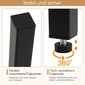 Costway 3 PCS. Jídelní stůl set s barovým stolem a amp; 2 stoličky průmyslový