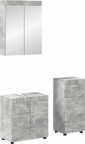 Sada koupelnového nábytku TULUM 3 ks Betonově šedá 3398027