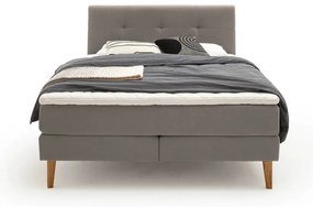 Světle šedá boxspring postel 160x200 cm Stockholm – Meise Möbel