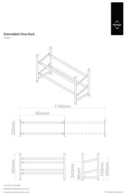 Kovový teleskopický stojan na boty ve stříbrné barvě – Premier Housewares