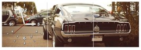 Gario Obraz s hodinami Ford Mustang, 55laney69 - 3 dílný Rozměry: 90 x 70 cm