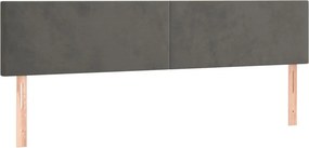 Box spring postel s matrací tmavě šedá 200x200 cm samet 3141204