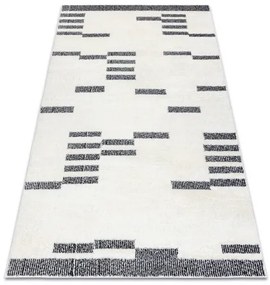 Moderní koberec MODE 8511 geometrická krémová / černá velikost 160x220 cm | krásné koberce cz