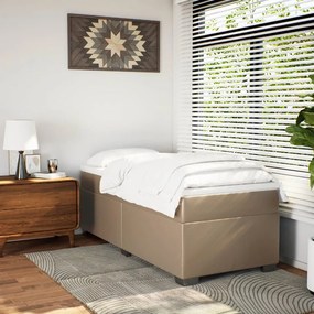 Box spring postel s matrací cappuccino 100x200 cm umělá kůže 3285200