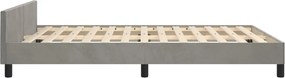 Rám postele bez matrace světle šedý 140 x 200 cm samet 3125757