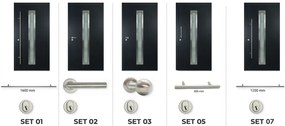 FM Turen - Feldmann & Mayer Vchodové dveře s ocelovým opláštěním FM Turen model DS24 blackline Orientace dveří: Levé, otevírání dovnitř, Dekor: Winchester, Standardní rozměr dveří včetně rámu: 100 cm x 210 cm - vnější rozměr rámu