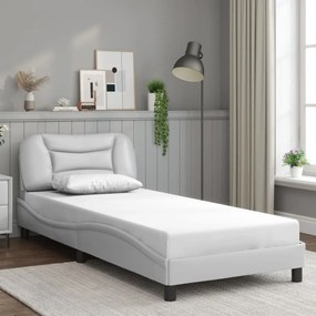 Rám postele bez matrace Hvar bílý 90x200 cm umělá kůže 3207975