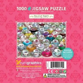 EUROGRAPHICS Puzzle Sbírka čajových šálků v plechové krabičce / 1000 d