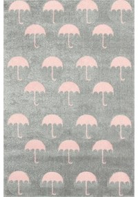 Dětský kusový koberec Deštníky šedý 133x190 133x190cm