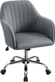 Kancelářská židle Yaheetech – tmavě šedá, 60 cm (šířka) × 61 cm (hloubka) × 83 cm – 92,5 cm (výška) (267660313202)