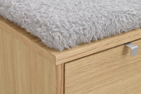 Rowico hnědá lavice s úložným prostorem CONFETTI a šedým sedákem 70 cm 103754