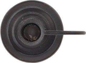 Granitový antik kovový svícen na úzkou svíčku Ariana black - 11*9*15 cm