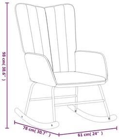 vidaXL Marketos Houpací křeslo tmavě šedé samet